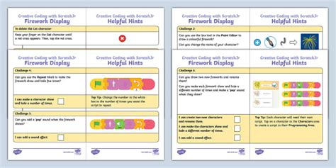 Free Creative Coding With Scratchjr Firework Display