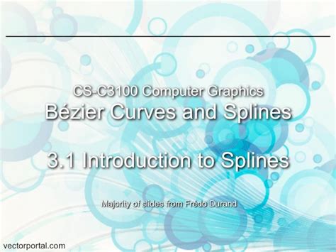 Pdf Cs C3100 Computer Graphics Bézier Curves And Splines 31