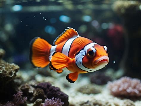 Premium Photo Beautiful Color Clownfish On Coral Feefs