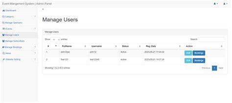 Event Management System Using Php And Mysql Event Management System