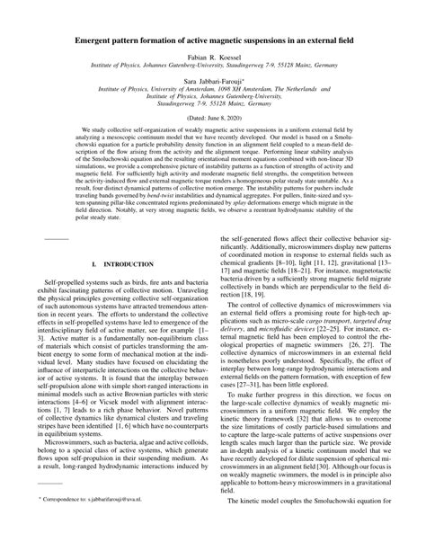 Pdf Emergent Pattern Formation Of Active Magnetic Suspensions In An
