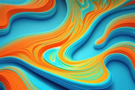 Premium Ai Image 3d Abstract Illustration Of Flowing Fluid Design Pattern