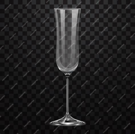 Premium Vector Realistic Empty Champagne Glass Isolated On
