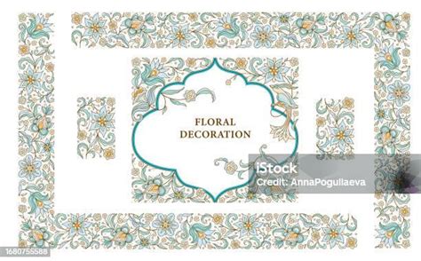 벡터 꽃 패턴 꽃 사각형 프레임 코너 비네트 테두리 카드 디자인 템플릿 동양 스타일의 요소 꽃 테두리 꽃 그림입니다 인도 장식품 민족 격리 장식 0명에 대한 스톡 벡터 아트