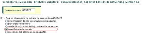 Todos Los Examenes CCNA 4 0 Modulo 1 Capitulo 2 CCNA Modulo 1