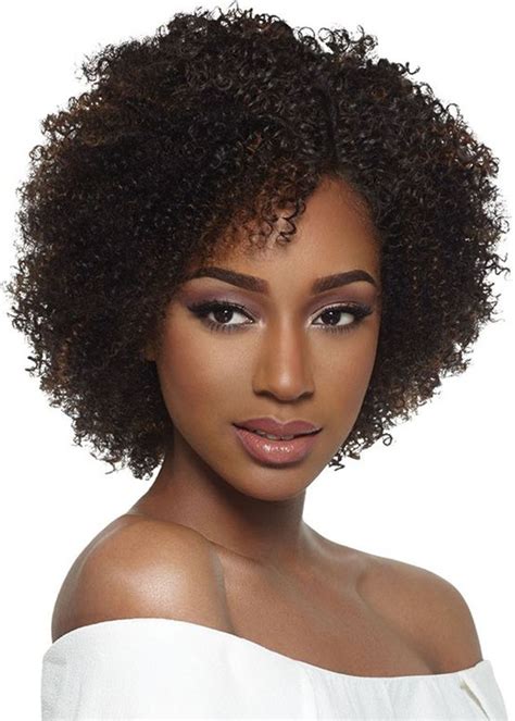Womens Short Bob Hairstyles Afro Curly Wigs With Bangs Short Length