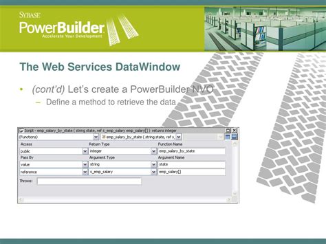 Ppt Powerbuilder 11 The Web Service Source Datawindow Powerpoint Presentation Id 311413