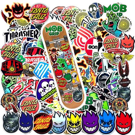 Sdhm99 100pcs Skateboard Stickers Skateboading Pack Stickers For