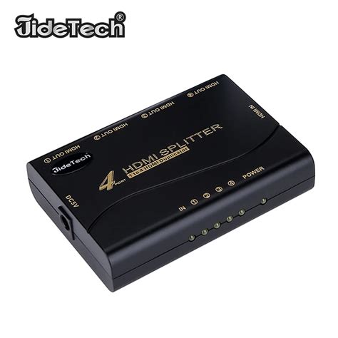 4 Port 1080P HDMI Splitter Case 1 In 4 Out PC Monitor Audio To Multiple Displays HDMI 1 4