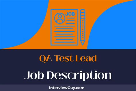Qa Test Lead Job Description Updated For 2025