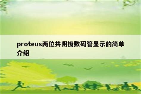 proteus两位共阴极数码管显示的简单介绍 proteus相关 proteus8软件 proteus软件