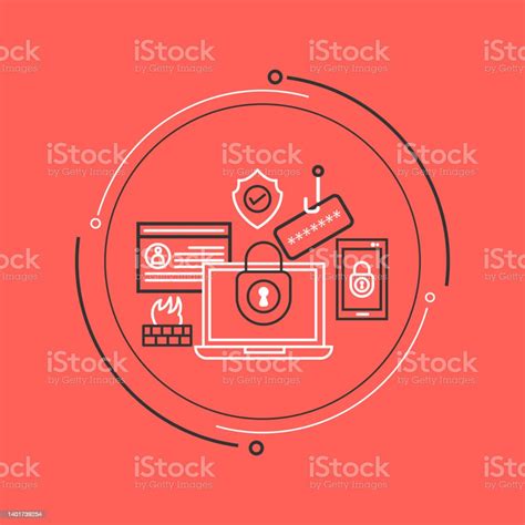 Cyber Security Thin Line Illustration Stock Illustration Download Image Now General Data
