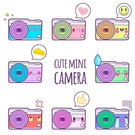 귀여운 카메라 스티커 표정 귀엽다 카메라 만화 Png 일러스트 및 벡터 에 대한 무료 다운로드 Pngtree
