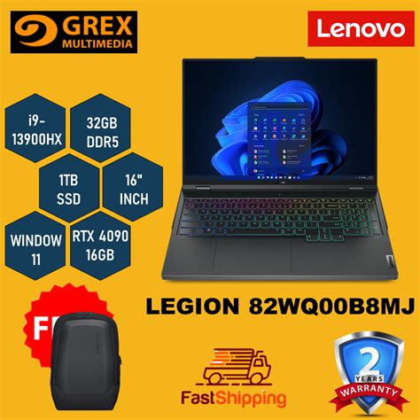 Lenovo Legion Pro Irx H Wq B Mj Gaming Laptop I Hx Gb Ddr Tb Ssd Wqxga