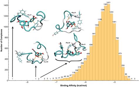 the histogram of binding affinity kcal mol of the ec ligand over the