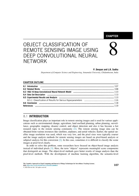 pdf object classification of remote sensing image using deep