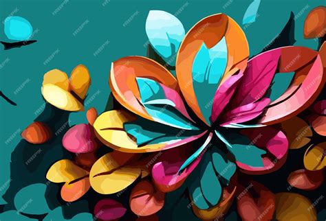 Premium Vector Beautiful Abstract Multi Colored Design Shapes With Wave Pattern Backdrop