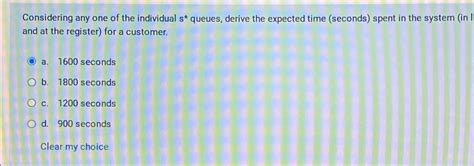 solved considering any one of the individual s ﻿queues