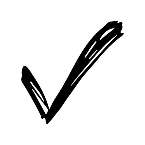 Premium Vector Hand Drawn Check Mark Illustration Marker Right Sign Clipart Ink Scribble