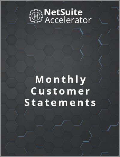 Monthly Customer Statements Netsuite Accelerator