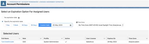 Using Flow To Assign A Permission Set With An Expiration Date Salesforce Time