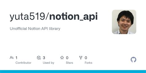 GitHub Yuta Notion Api Unofficial Notion API Library
