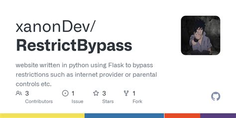 GitHub XanonDev RestrictBypass Website Written In Python Using Flask