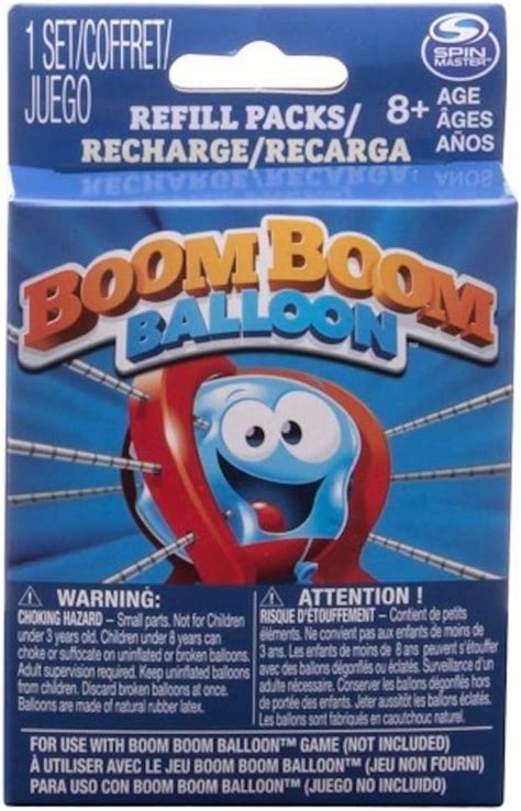 Amazon.com: BOOM BOOM BALLOON Spinmaster Games Refills Game : Toys & Games