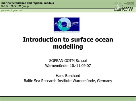 PPT Introduction To Surface Ocean Modelling PowerPoint Presentation Free Download ID 3688305