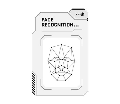 Hud Face Recognition Biometric Id Scan System Concept User Facial Verification Scanner And