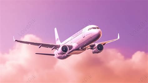 3d 그림 활주로에서 푸른 하늘 배경으로 이륙하는 비행기 파란색 그림 배경 나는 배경 여행하다 배경 이미지 Hd 파란색 그림 나는 여행하다 배경 사진 무료