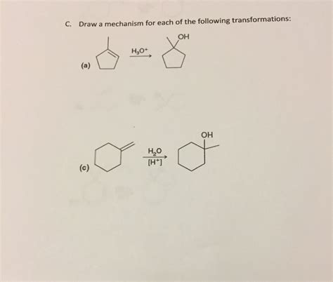 Solved Draw a mechanism for each of the following | Chegg.com