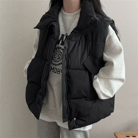 따뜻포근🔥오버핏 아방핏 데일리 스트링 패딩 조끼 3color 에이블리