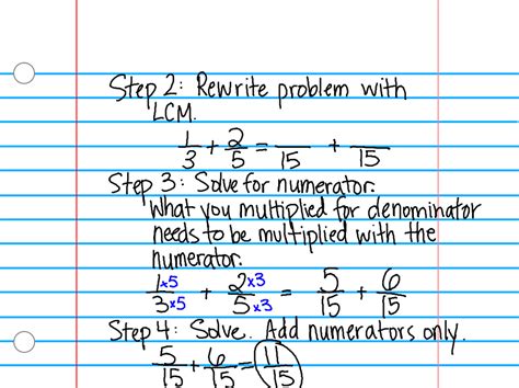 Adding And Subtraction Fractions With Unlike Denominators Worksheets Library