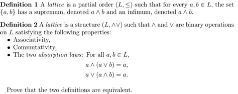 Solved Prove That The Two Definitions Are Equivalent