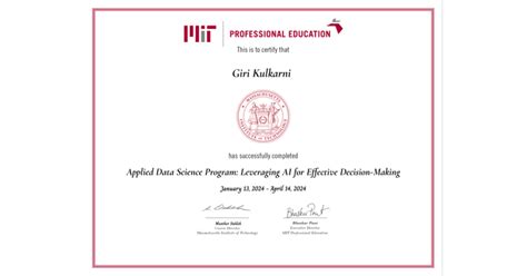 Applied Data Science Program Leveraging Ai For Effective Decision