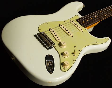 60 Stratocaster Relic Olympic White With Mint Green Pickguard