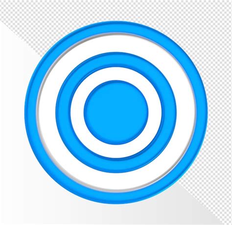 3d 만화는 Ui Ux 웹 모바일 앱 광고 디자인을 위한 파란색 다트판 히트 대상 목표 아이콘을 렌더링합니다 프리미엄 Psd 파일
