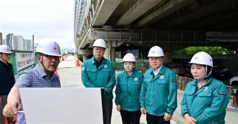 서울시의회 도시안전건설위원회 동부간선도로 수락방음터널 붕괴 사고현장 긴급 방문