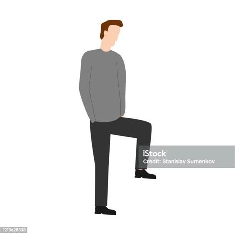 남자 서 주머니에 손을 흰색 배경에 고립 된 평면 만화 캐릭터eps 남자에 대한 스톡 벡터 아트 및 기타 이미지 남자 남자들만 벡터 Istock