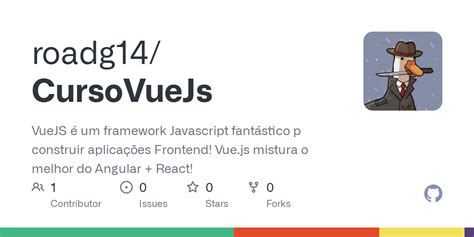 GitHub roadg CursoVueJs VueJS é um framework Javascript fantástico p construir aplicações