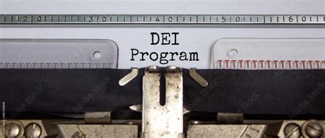 Dei Diversity Equity Inclusion Program Symbol Concept Words Dei Program Typed On Old Retro
