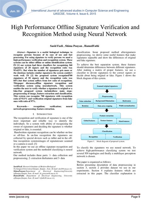 Pdf High Performance Offline Signature Verification And Recognition Method Using Neural Network