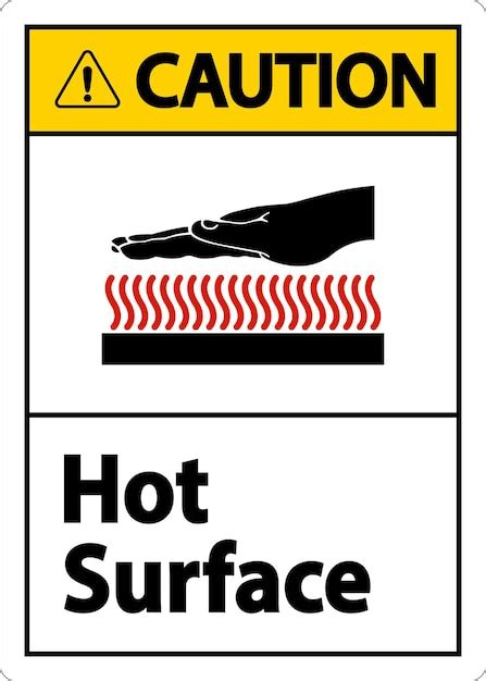 Premium Vector Caution Hot Surface Symbol Sign On White Background