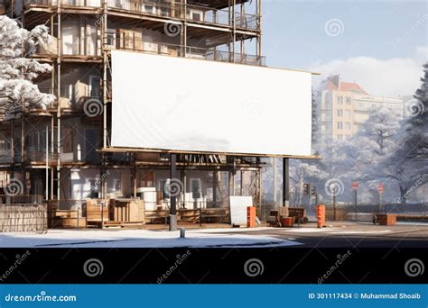 Construction Visualization Scaffold And Building Mock Up For Efficient Project Planning Stock