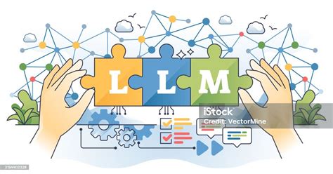 텍스트 생성을 위한 Llm 또는 대규모 언어 모델 개요 손 개념 Cpu에 대한 스톡 벡터 아트 및 기타 이미지 Cpu 가상