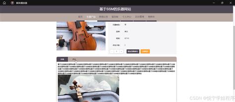 基于ssmvue基于的乐器网站开题报告源码论文 Csdn博客