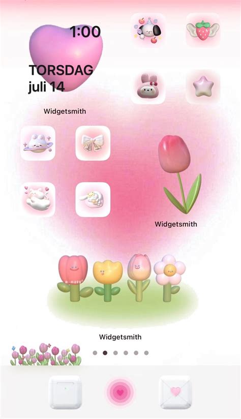 An Image Of A Pink Background With Flowers And Other Things On Its Screen