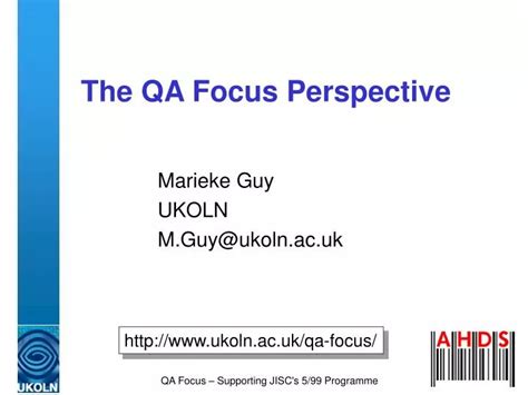PPT The QA Focus Perspective PowerPoint Presentation Free Download ID