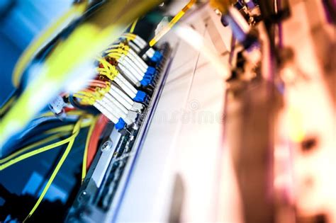 Core Switch Technology In Network Room Place Stock Image Image Of Closeup Service